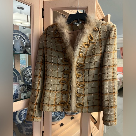 serena kay | Jackets & Coats | Vintage Serena Kay Paris Faux Fur Trim ...